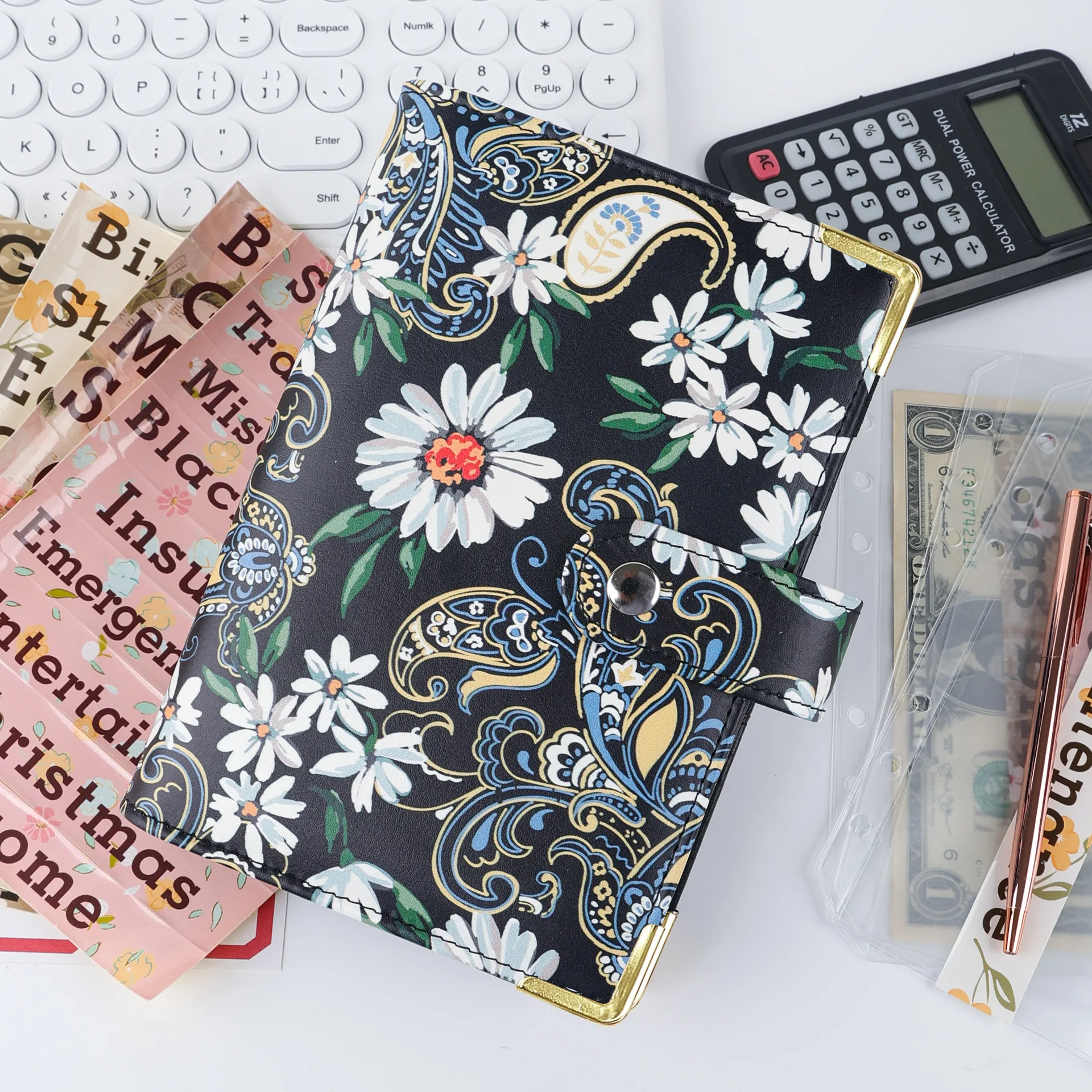 CARNET DE NOTES,gray-A6--Classeur en cuir PU coloré A6, macaron ...