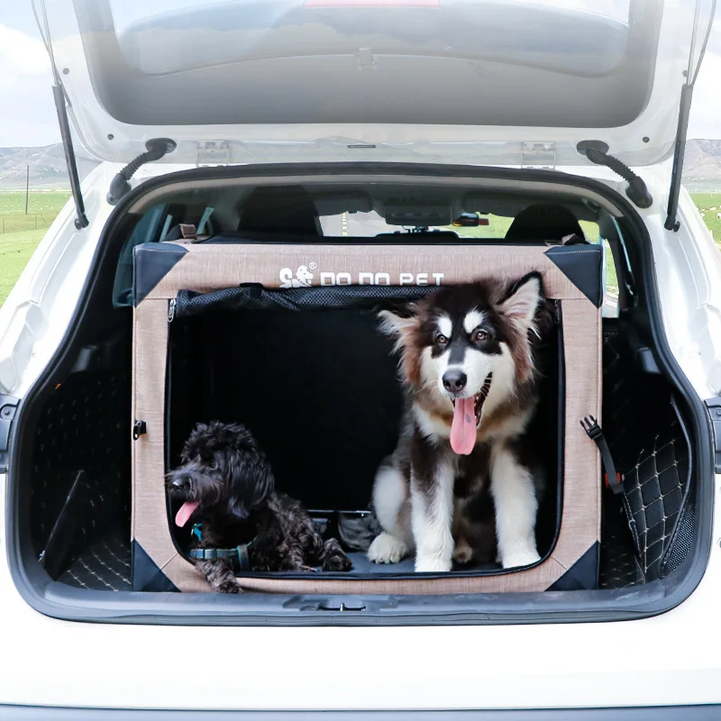 Dog-Cage-Car-Kennel-Outing-Carrying-Bag-Folding-Pet-Luggage-Car-Travel ...