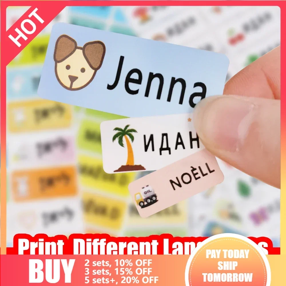 3size-Cartoon-Name-Sticker-Custom-Person-Personalized-Tags-Kids ...
