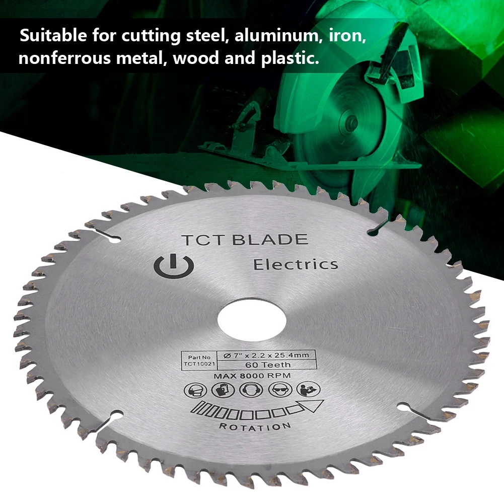 Alloy Saw Blade Carbide Cutting Disc 7 (180mm) 60 Teeth Carbide ...