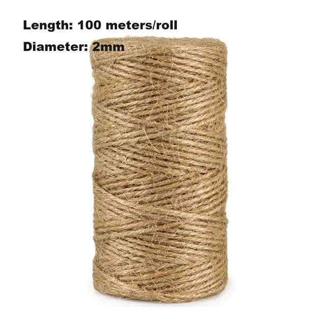 1MM 2MM Natural Vintage Jute Rope Cord String Twine Burlap DIY Crafts ...