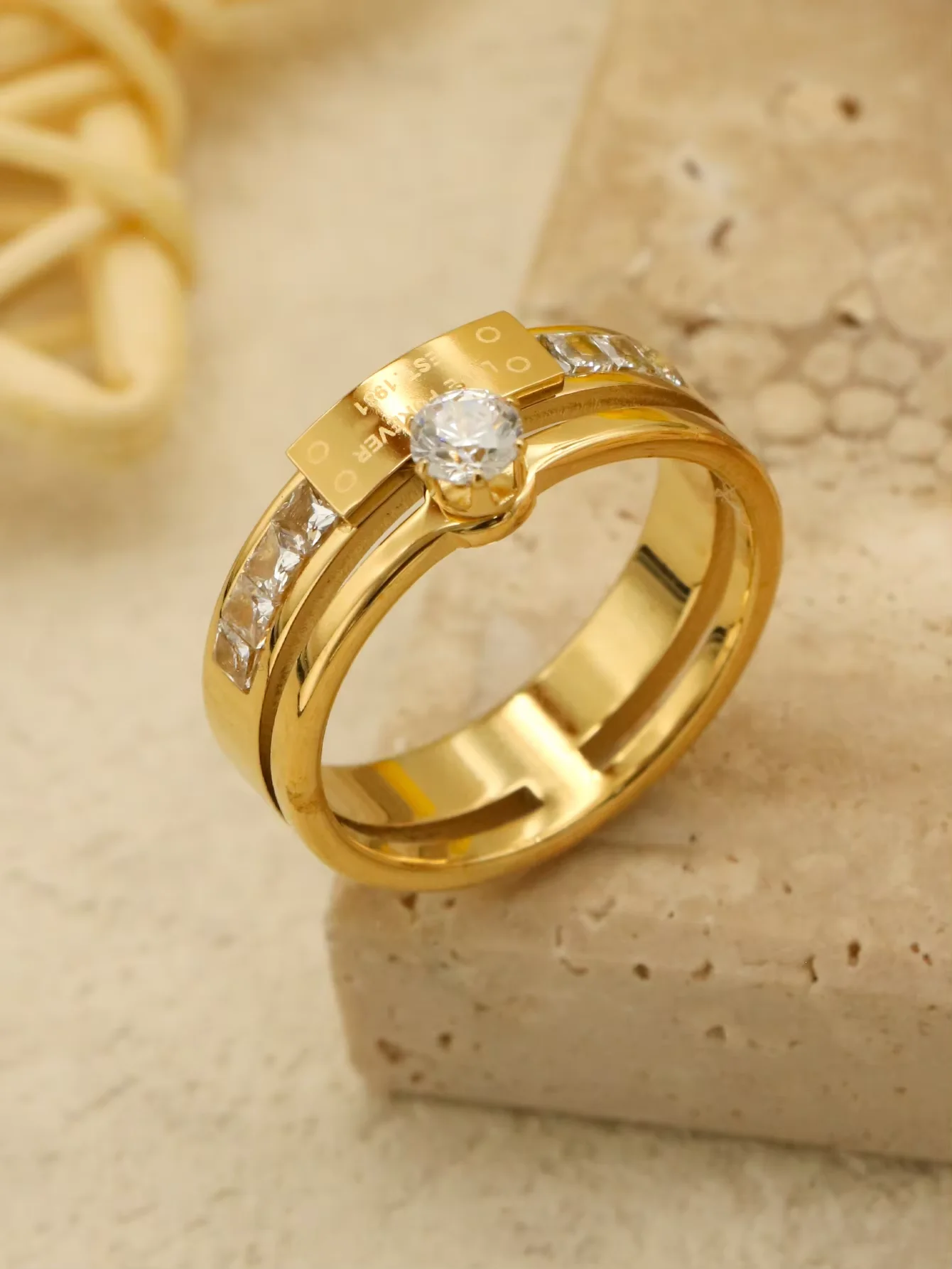 Fashion-Minimalist-Irregular-Hollow-Rings-For-Men-Women-Gold-Color ...