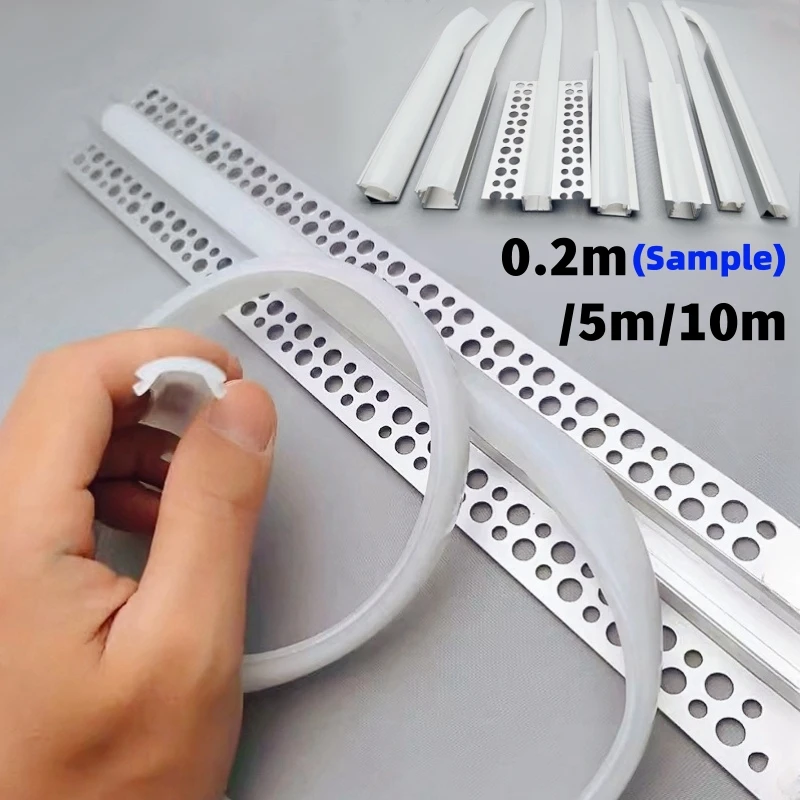 0-2m-10m-LED-Alumium-Profile-Silicone-Diffuser-Flexible-Channel-Cover ...