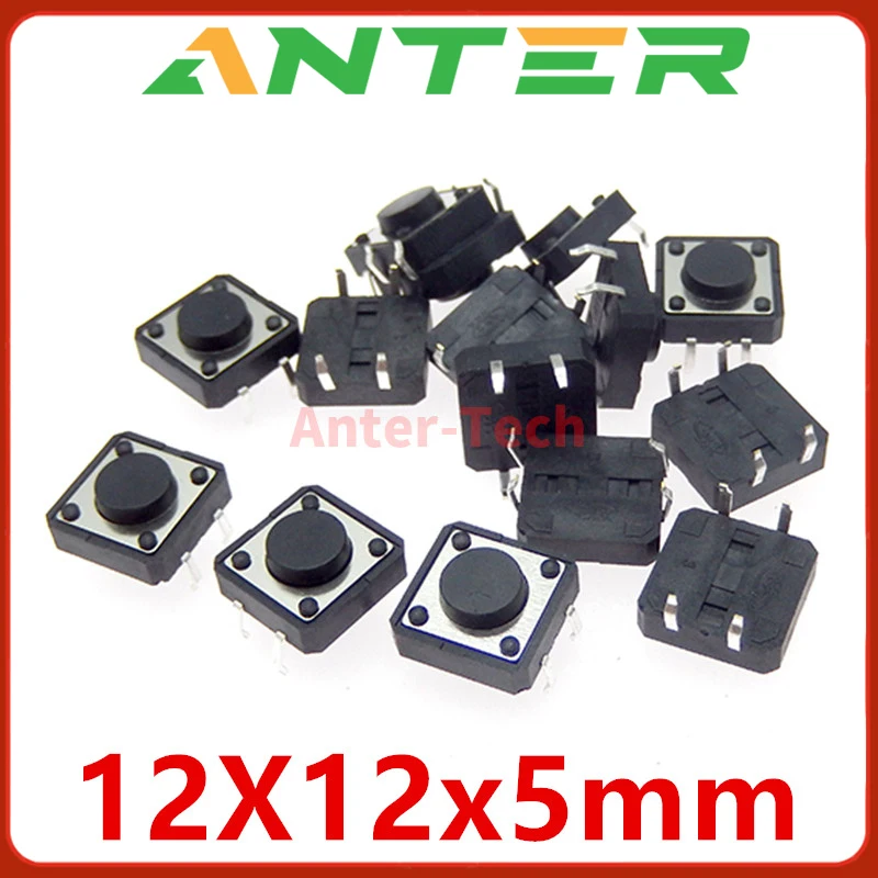 30PCS-12X12x5mm-4PIN-dip-TACT-push-button-switch-Micro-key-power ...