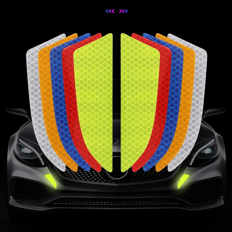 2pcs-set-Car-Bumper-Reflective-Safety-Strip-Stickers-Car-Front-Bumper ...