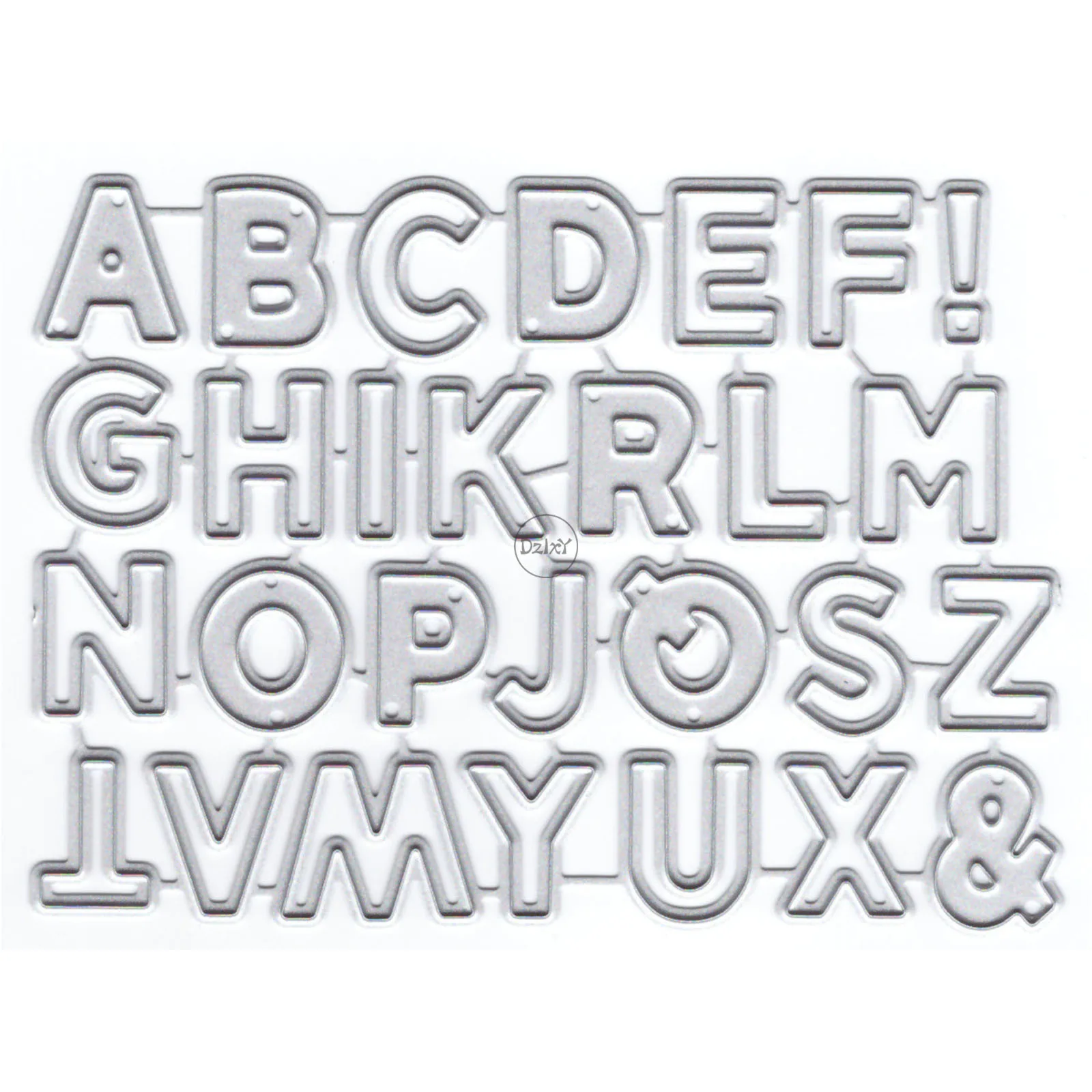 DzIxY-troqueles de corte de Metal con letras mayúsculas para ...