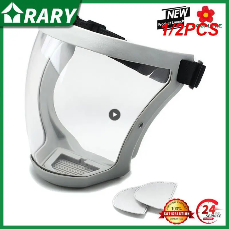1-2PCS-Anti-fog-Transparent-Full-Face-Shield-Splash-proof-WindProof ...