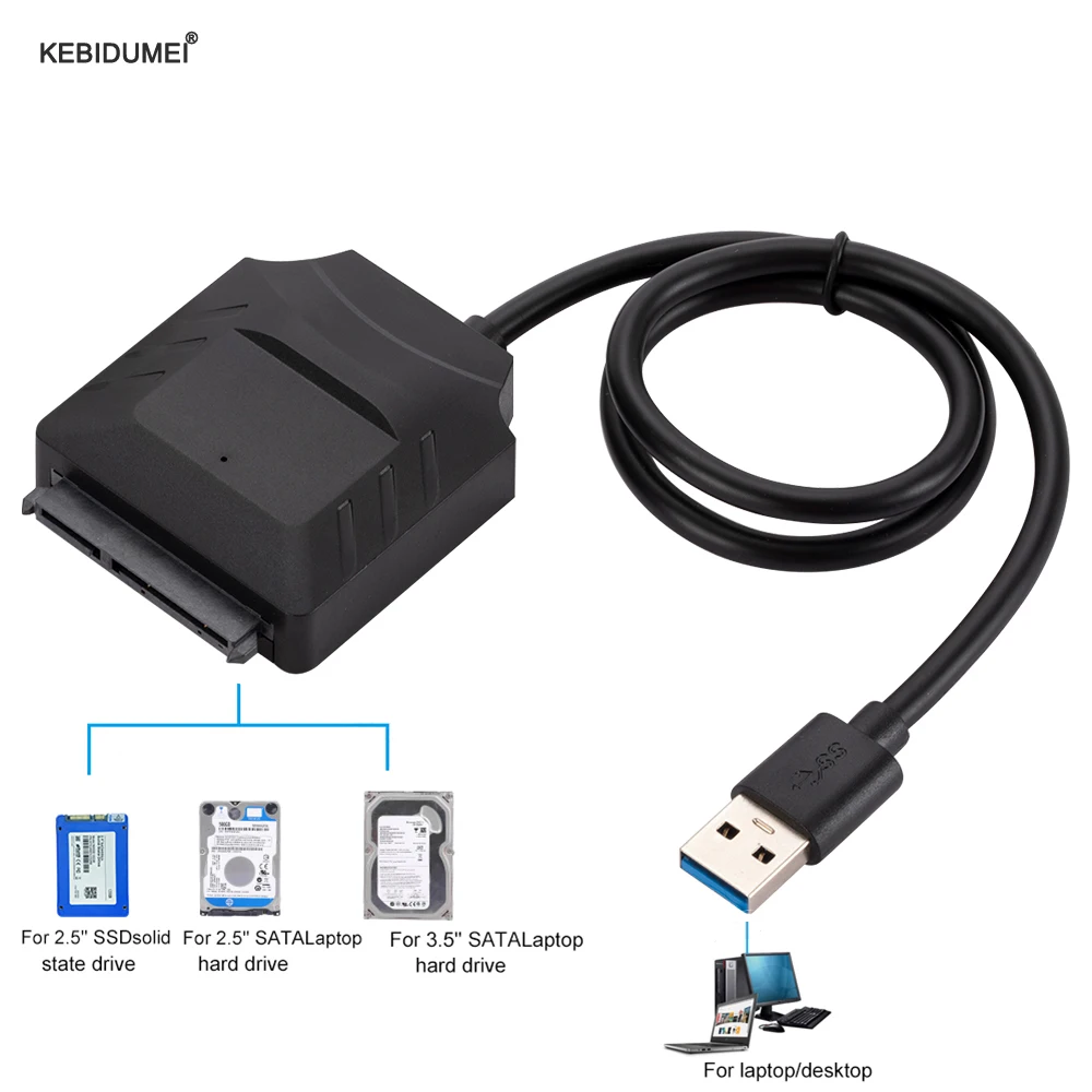 Usb 3.0 To Sata 3 Adapter Sata To Usb Hard Drive Converter Cable 2.5 3. ...