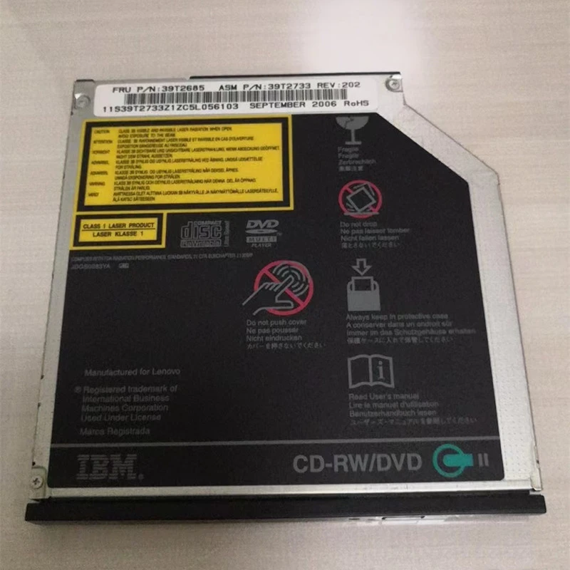 ThinkPad T60 T61 t60p t61p DVD/CD RW recording optical drive notebook ...