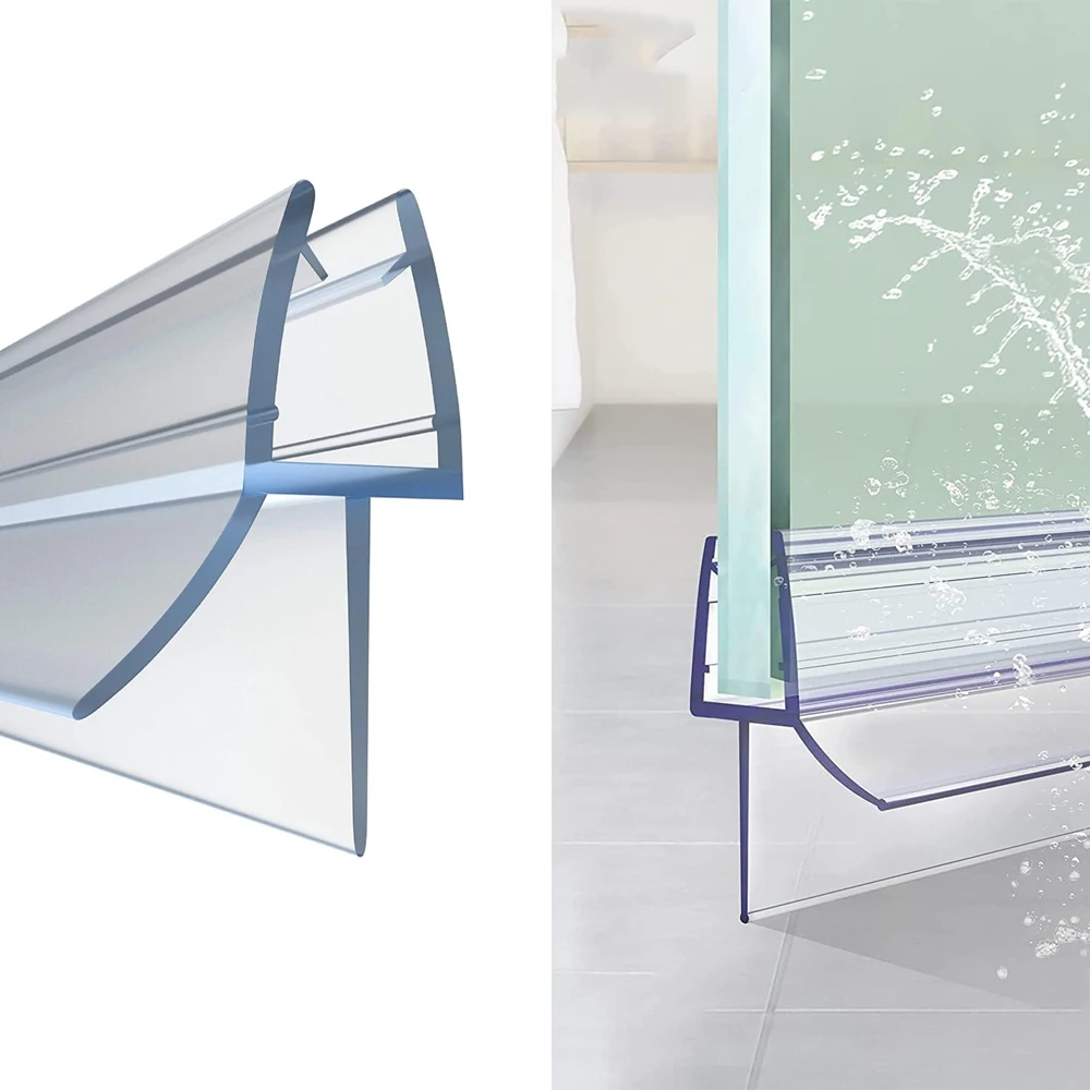 Bathroom Shower Screen Door Seal Strip Glass Door Weatherstrip PVC ...