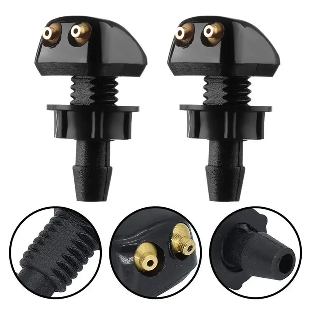 Pair-Universal-Car-Windshield-Washer-Nozzle-Engine-Hood-Wiper-Straight ...