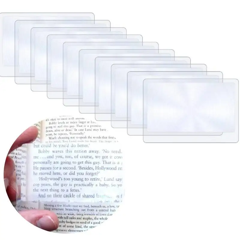 10pcs-Credit-Card-Sized-Magnifying-Glass-Pocket-300-Fresnel-Lens-Wallet ...