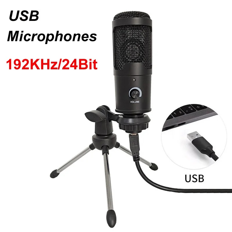 1.5m USB Condenser Microphones Mic For PC Computer Laptop Singing ...