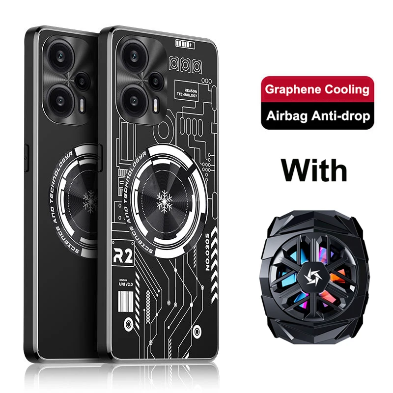 For-Redmi-Note-12-Turbo-Case-Note-12Turbo-Copper-Aluminum-Alloy-Heat ...