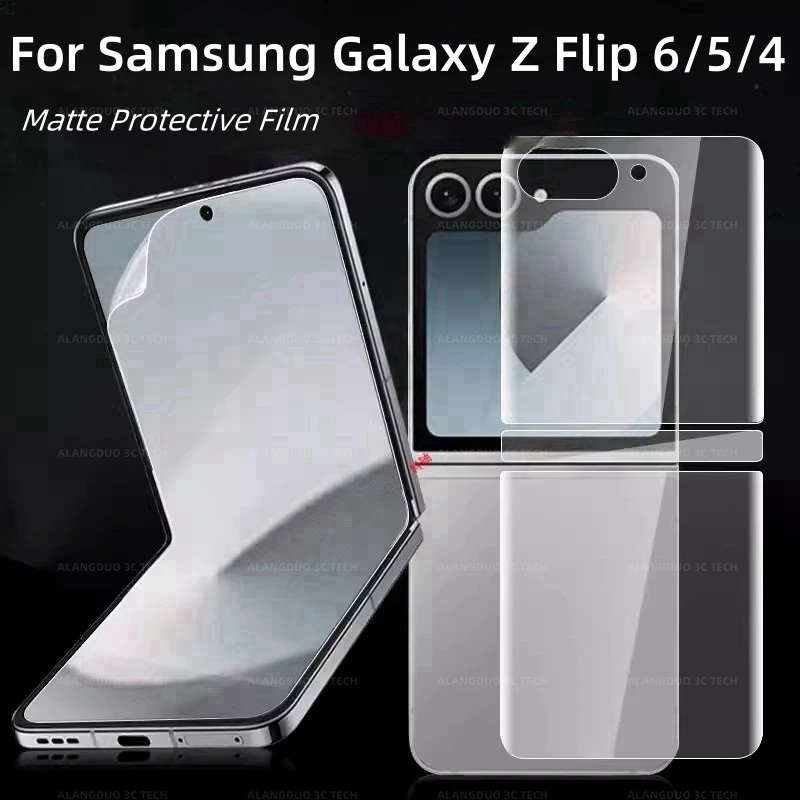 Matte-Protective-Film-For-Samsung-Galaxy-Z-Flip-6-zflip-5-4-Front-Back ...