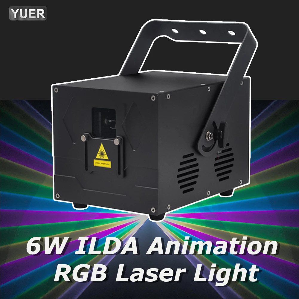 YUER-ILDA-6W-RGB-Laser-Light-Animation-Beam-Scanner-Stage-Laser ...