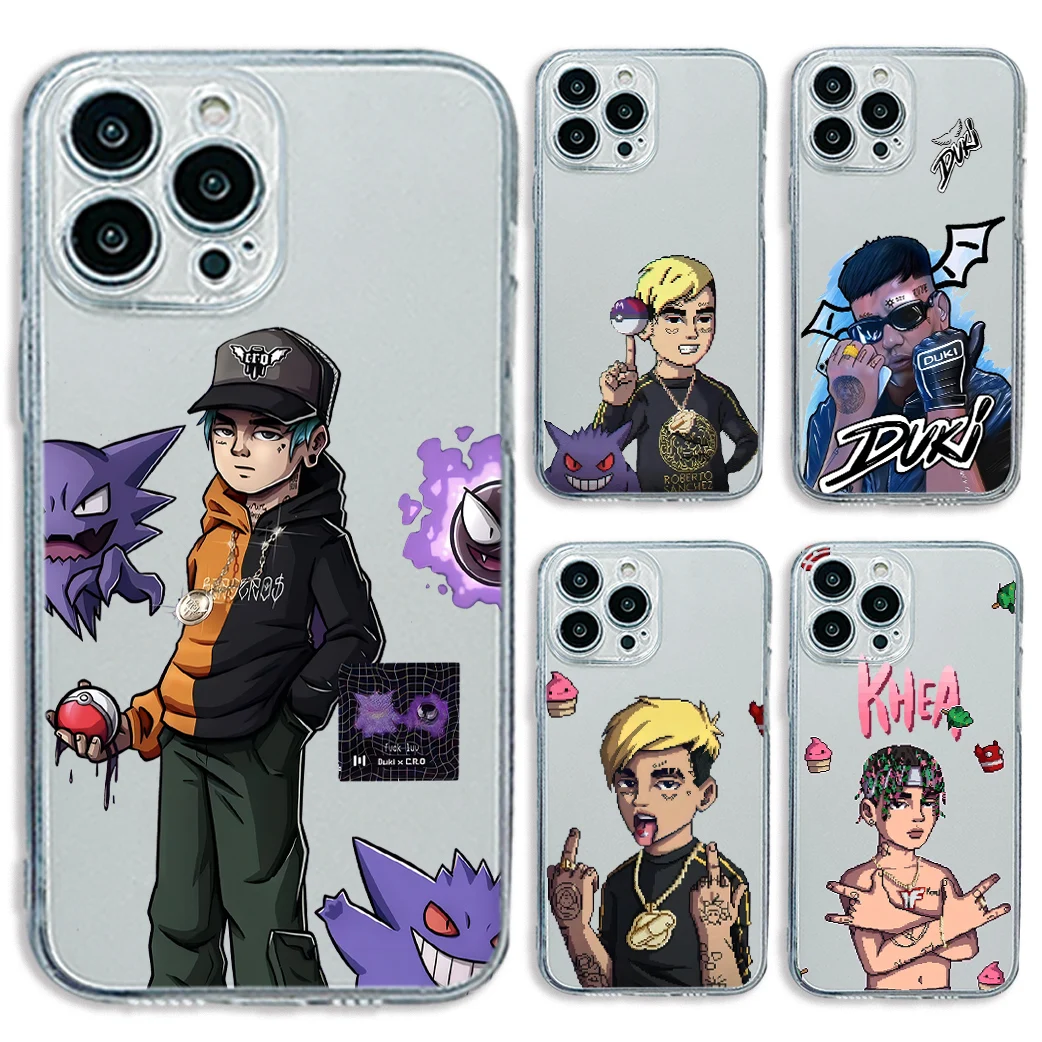 Duki-Rapper-Phone-Case-para-iPhone-Capa-Transparente-15-14-13-12-11 ...