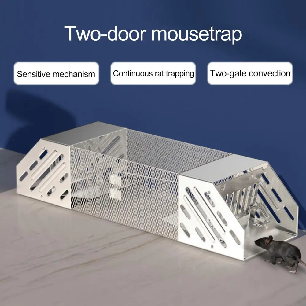 Armadilha-de-rato-de-metal-reutiliz-vel-Gaiola-grande-com-porta-dupla ...