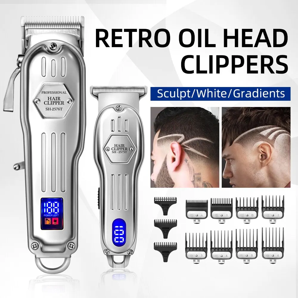 Full-Metal-Kit-Profissional-Barbeiro-Cabelo-Clipper-para-Homens ...