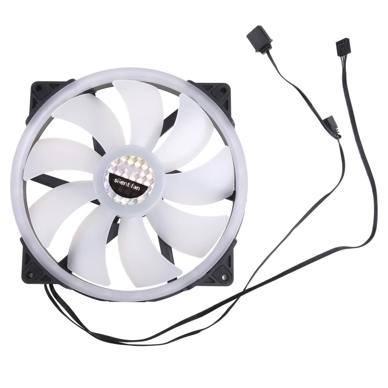 CPU-Coolers-Radiators-System-RGB-LED-200mm-Case-Fan-Quiet-Edition-High ...