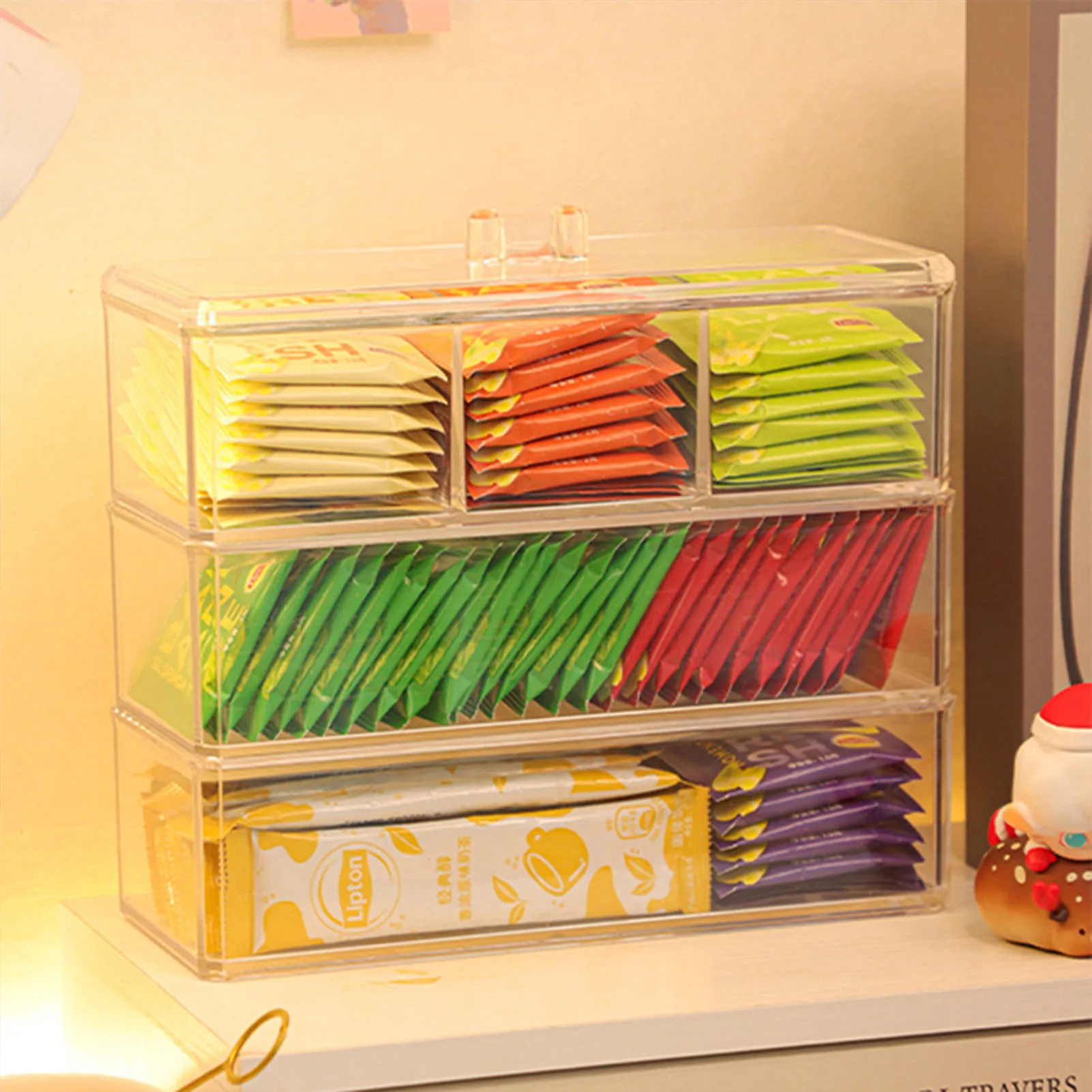 Transparent-Tea-Bag-Storage-Box-Acrylic-Storage-Divider-Box-Tea-Bag ...