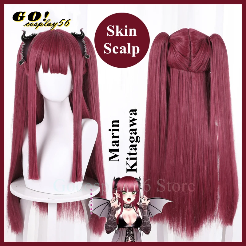 Anime My Dress-up Darling Marin Kitagawa Cosplay Wig Rizu Kyun Scalp ...