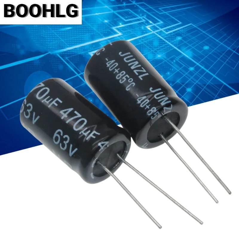 5PCS 470uf NP non-polar audio electrolytic capacitor 63v 470uf 16X25mm ...