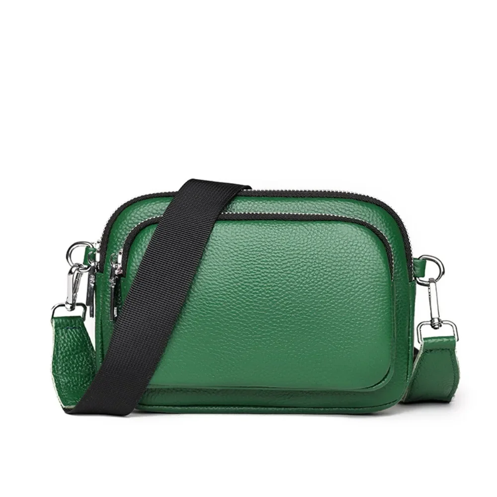 100% Genuine Leather Shoulder Bag For Women Rectangle Bags Crossbody ...