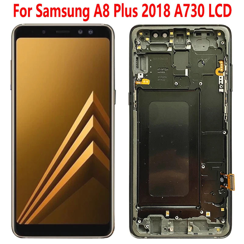 SUPER-AMOLED-A730-For-Samsung-A8-Plus-2018-LCD-Display-Touch-Screen ...