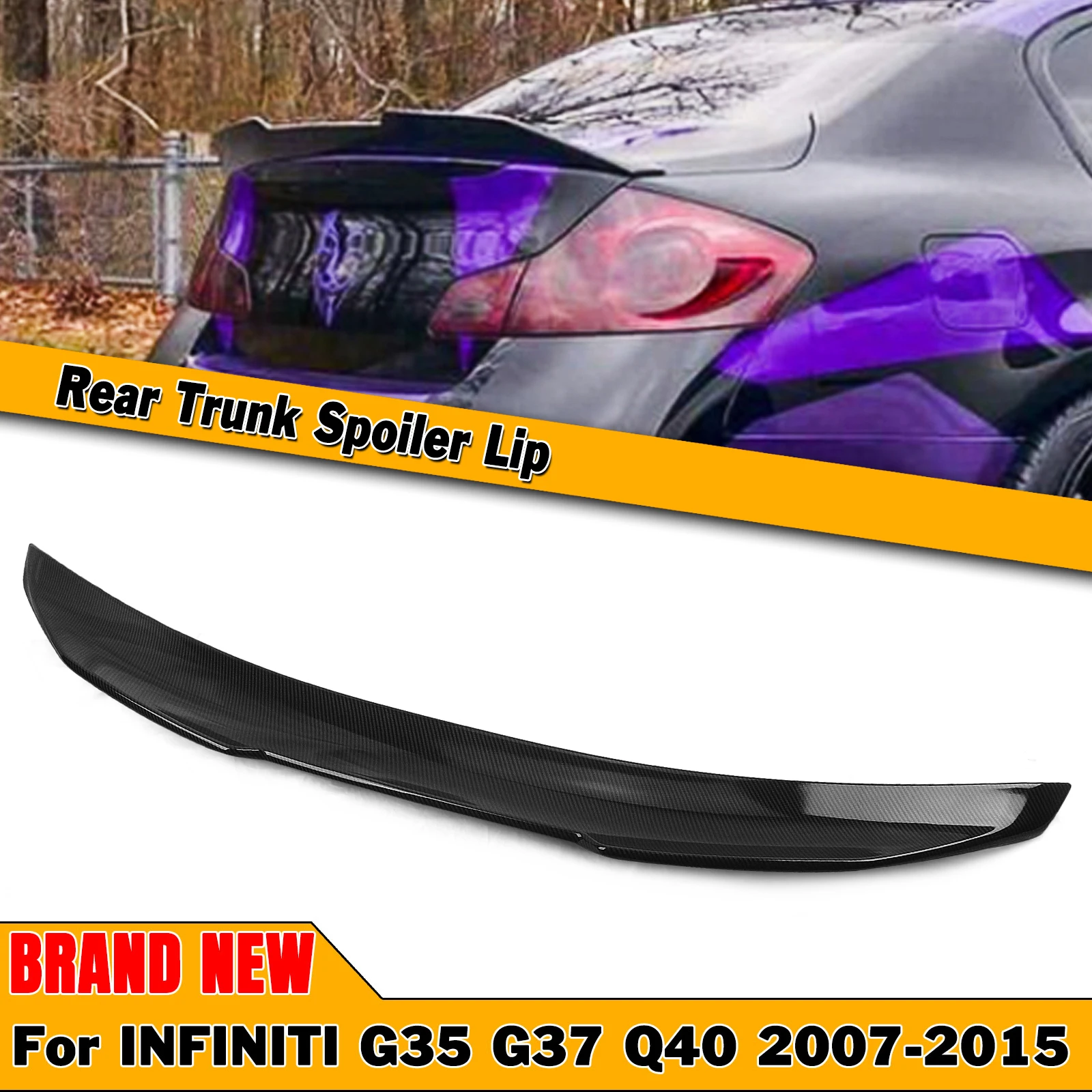 Car-Rear-Trunk-Spoiler-Wing-Splitter-Lip-Duckbill-Trim-Flap-Lid-For ...