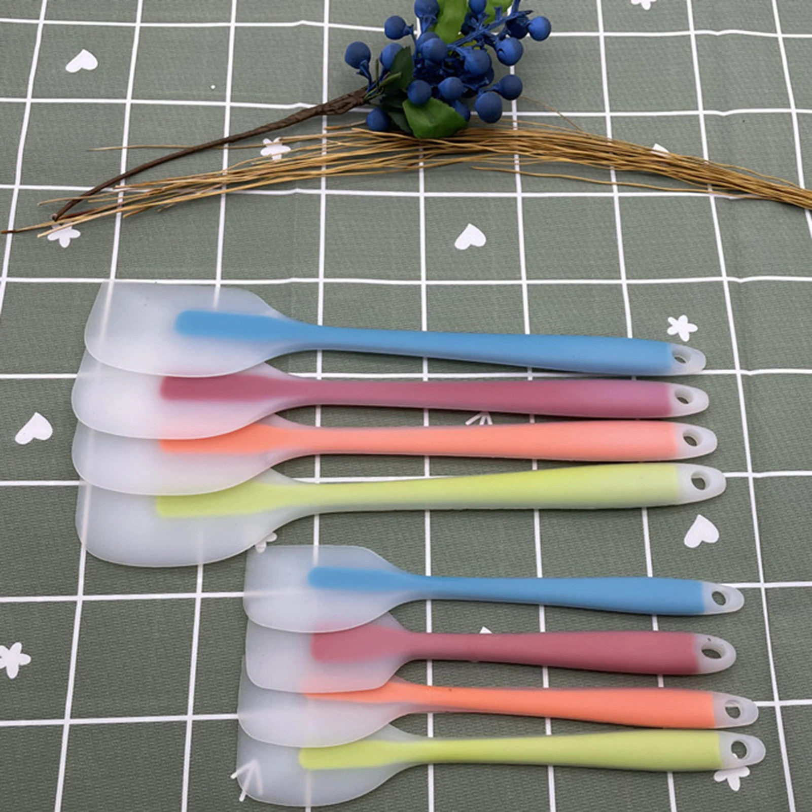 5PCS Silicone Spatula Non Stick Baking Silicone Spatula Translucent ...