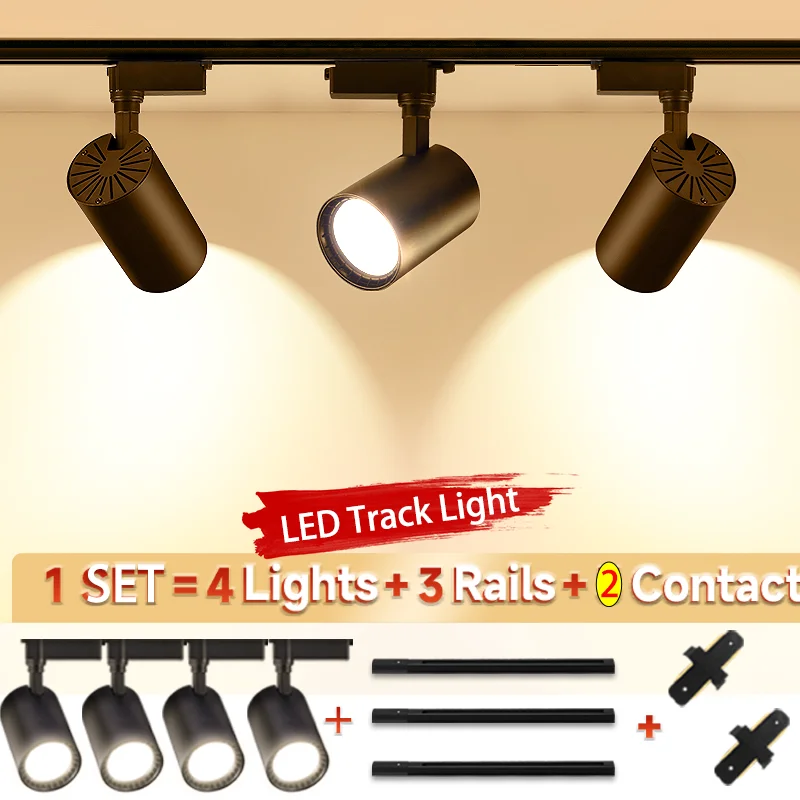 8pcs-Lot-LED-Track-Light-Led-Track-Lighting-Systems-10W-12W-20W-30W-40W ...