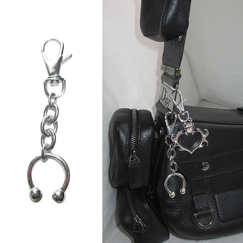 Punk-Charm-Horseshoe-Clip-Keychain-Korean-Fashion-Geometric-Backpack ...