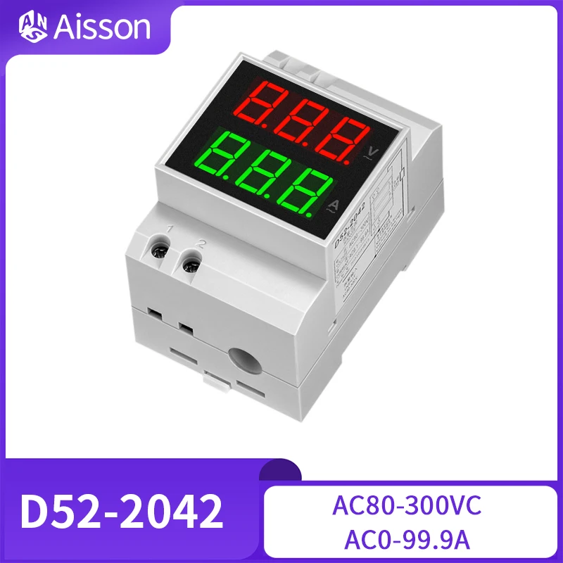 D52-2042-AC-Voltmeter-Ammeter-Digital-LED-Display-AC80-300V-220V-0-99 ...