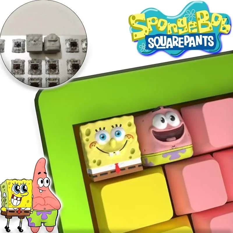 SpongeBob-DIY-Keycaps-for-Mechanical-Keyboard-Fashion-Cartoon-Keycaps ...