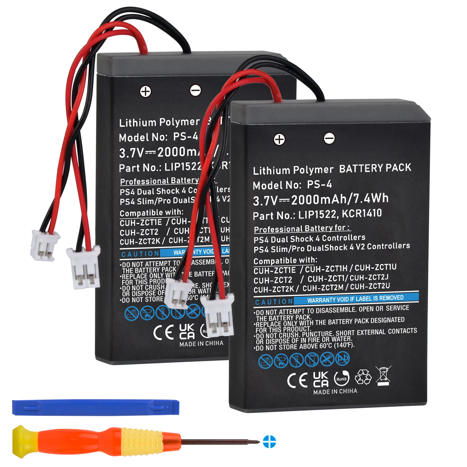 2000mAh-PS4-Controller-Battery-for-Sony-PlayStation-4-PS4-Pro ...