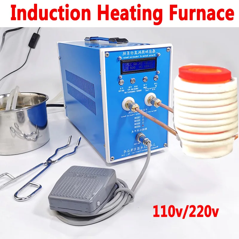 Induction Heater Induction Heating Machine 1.5KW 2.5KW Metal Smelting ...