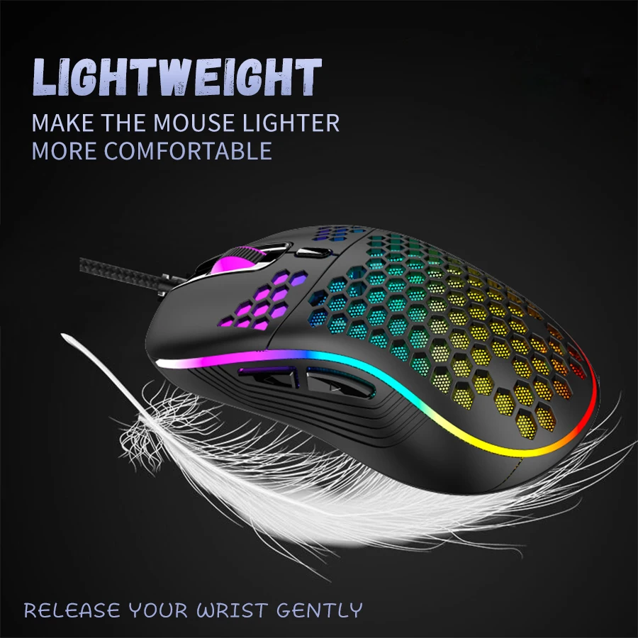 USB-Wired-Gaming-Mouse-Mechanical-Mice-RGB-Luminous-Light-Mouse-7200DPI ...