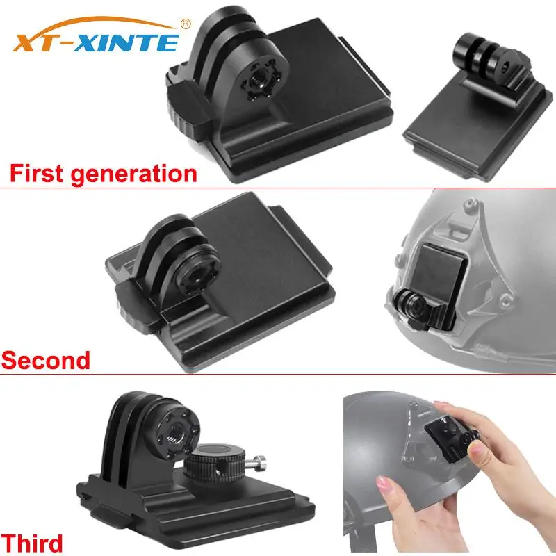 Aluminum Fixed Mount Helmet 3 Hole NVG Base Holder Adapter for GOPRO ...
