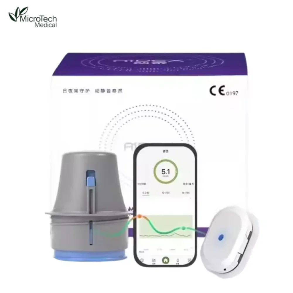 Aidex Sensor Glucômetro CGMS Monitor de glicose contínua Teste de ...