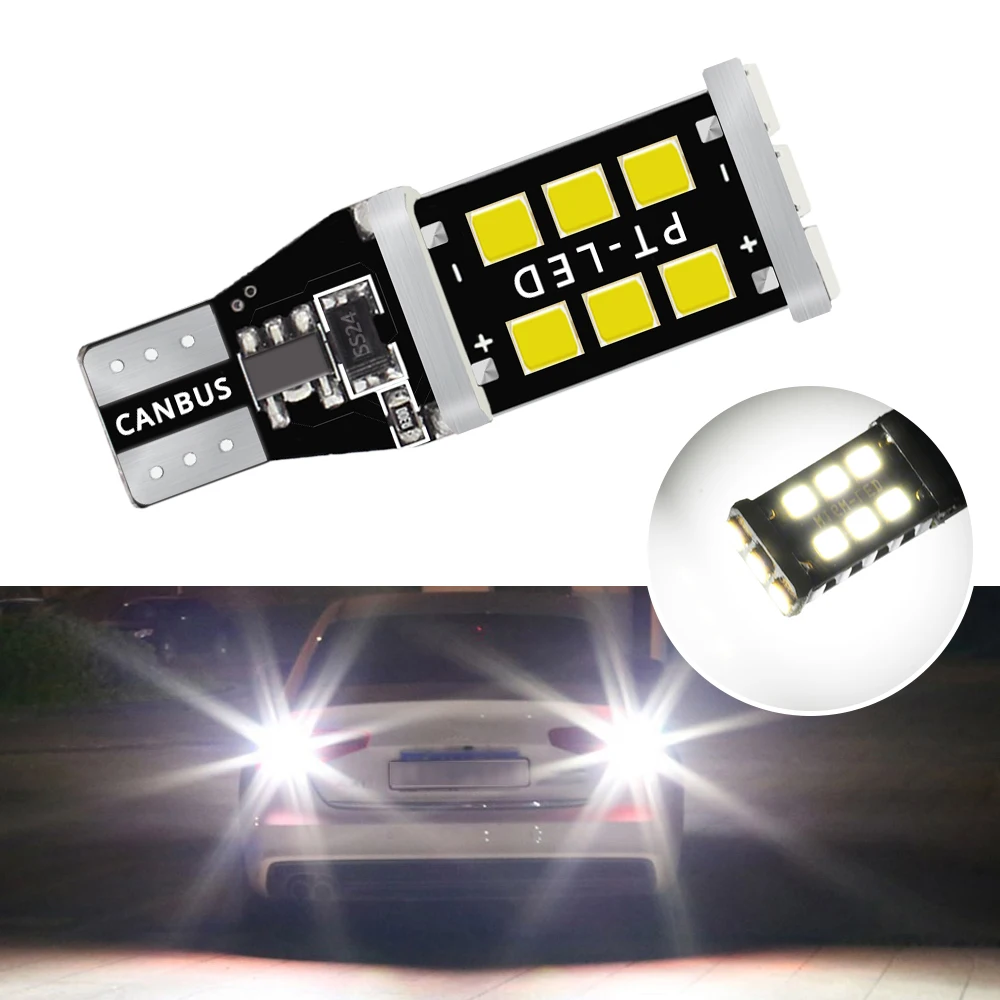 1x T15 921 W16w Car Strobe Light Auto Led Reverse Lights License Plate ...