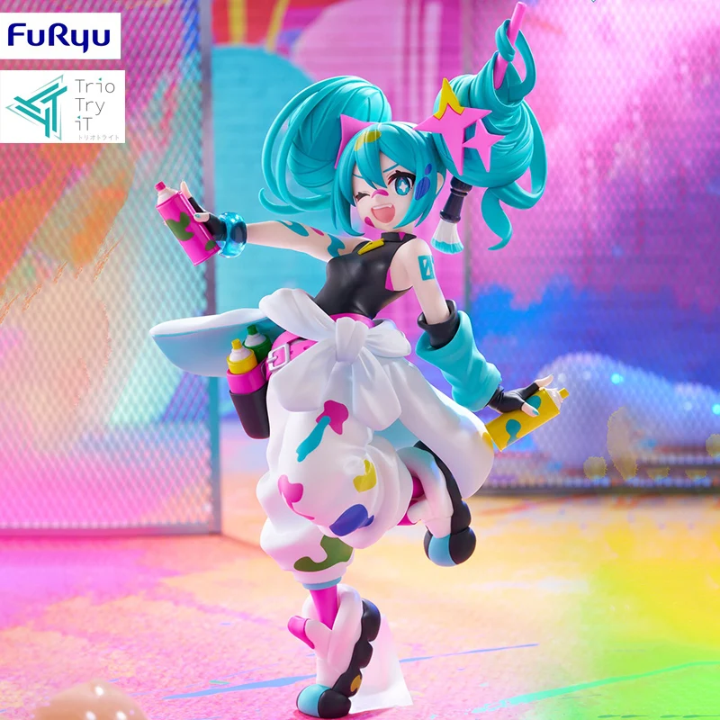 En Stock FuRyu Trio-Try-iT Hatsune Miku ~ pintura chica Ver. ~ PVC 19CM ...