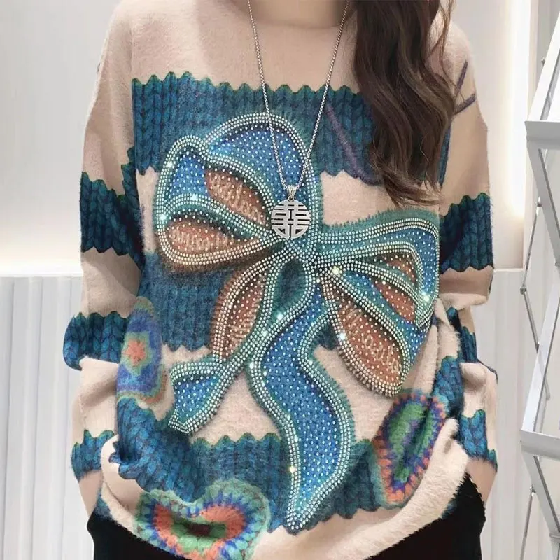 Fashion-Korean-Long-Sleeve-Loose-Printed-Sweaters-Autumn-Winter-Casual ...