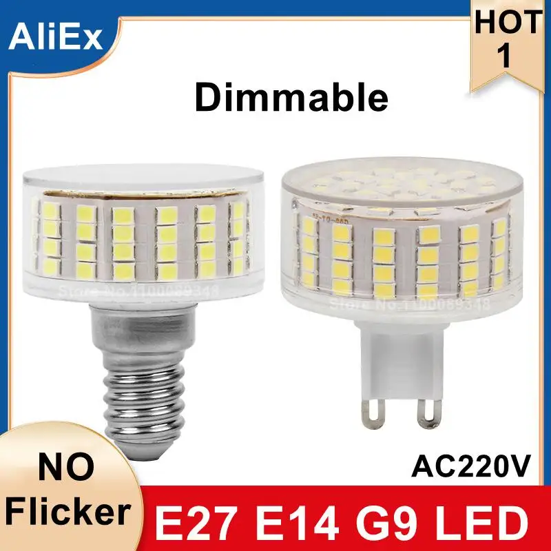 LED-BULB-E27-E14-G9-AC220V-8W-12W-15W-SMD2835-No-Flicker-LED-Light-Lamp ...