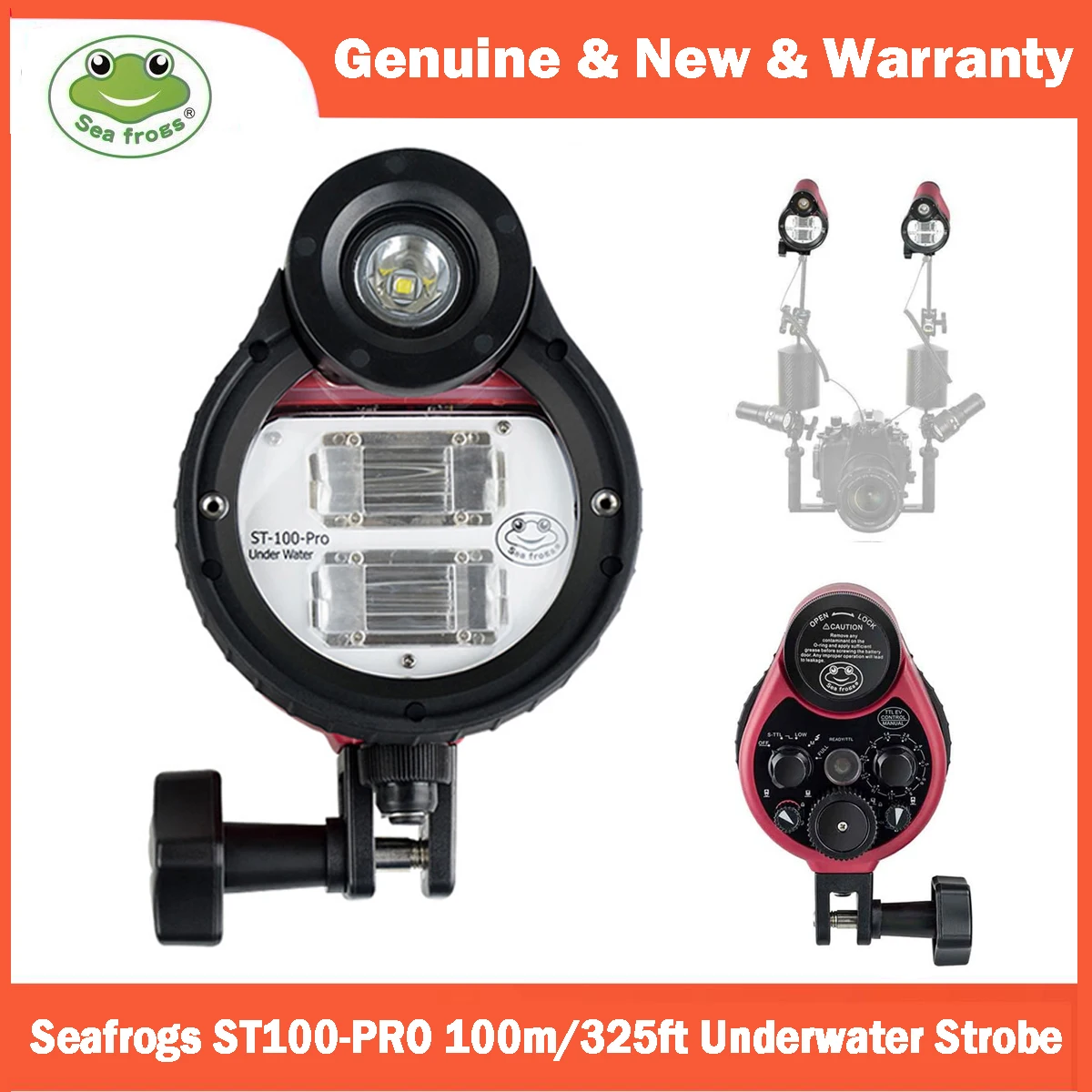 Seafrogs-ST100-Pro-100m-325ft-Underwater-Strobe-Waterproof-Camera-Flash ...