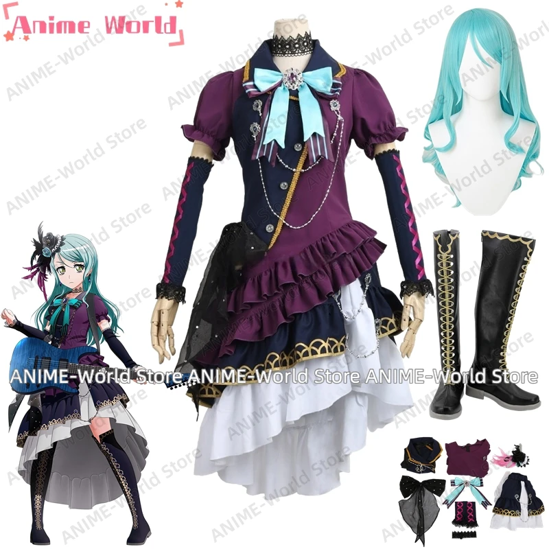 《Custom Size》Anime Game BanG Dream! Roselia Hikawa Cosplay Costume ...