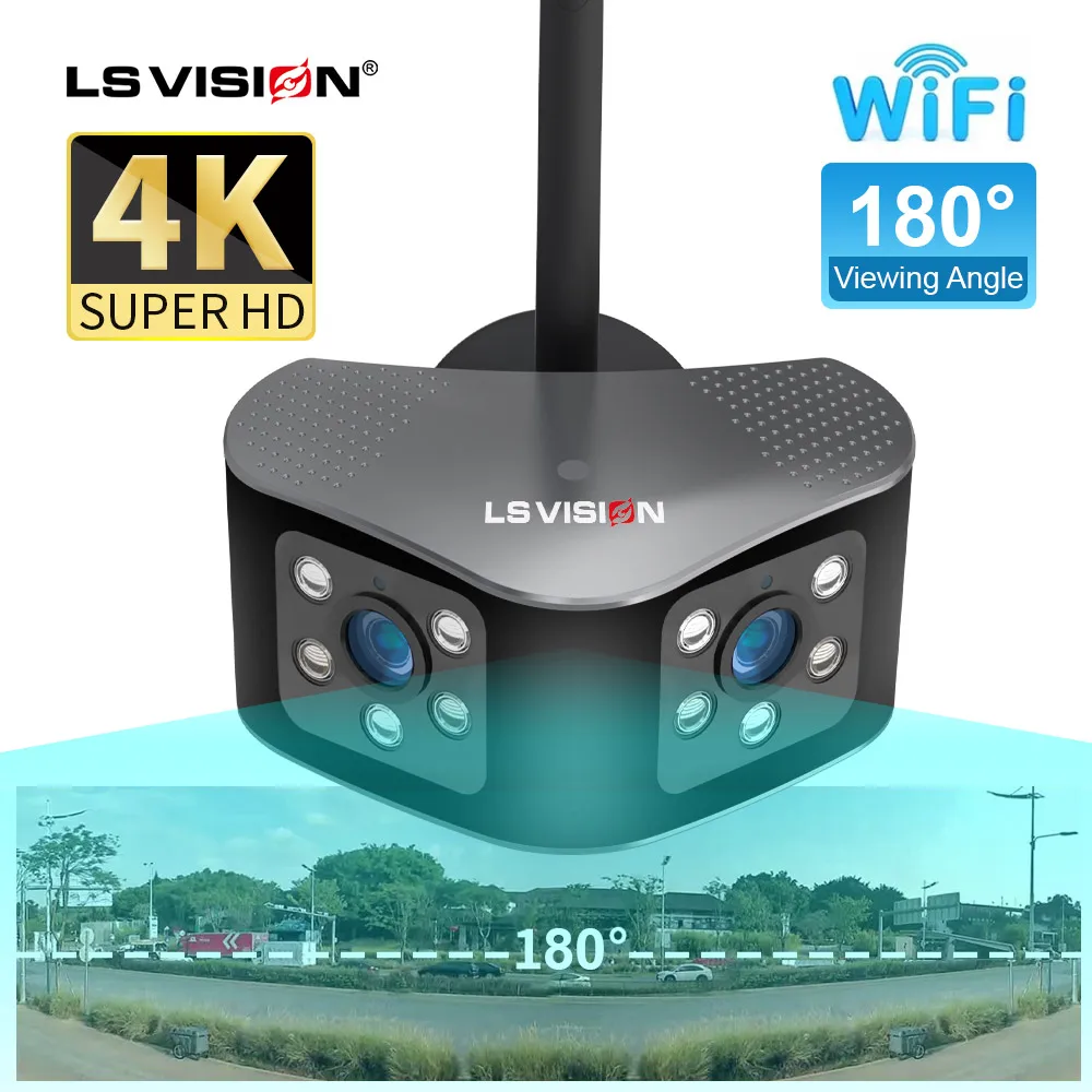 LS-VISION-4K-8MP-WIFI-Dual-Lens-Panoramic-CCTV-Camera-180-Wide-Viewing ...