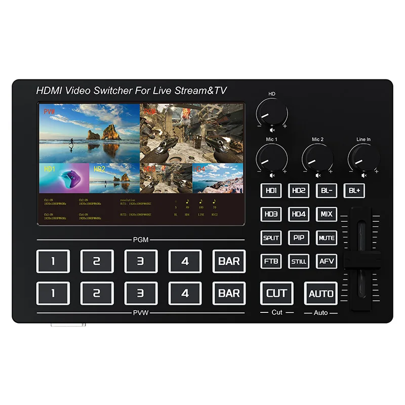 1080P 4 Channel HDMI Live Streaming Video Mixer Switch Live Broadcast ...