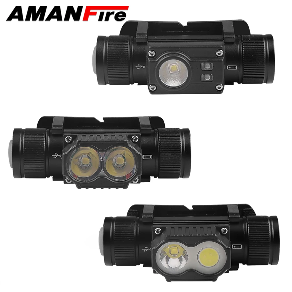 Amanfire SY5840 Headlamp Infinite Dimming Headlight Rechargeable Super ...