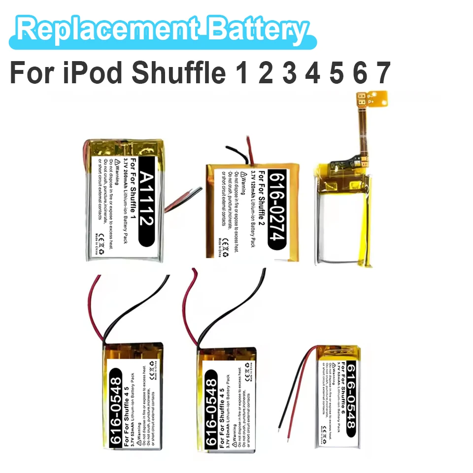 616-0274 616-0278 A1112 A1373 A1204 A1271 Replacement Battery For iPod ...